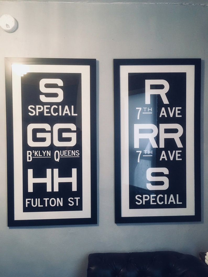 XL Vintage Subway Sign, Large Wall Art Print, Restoration Hardware ...