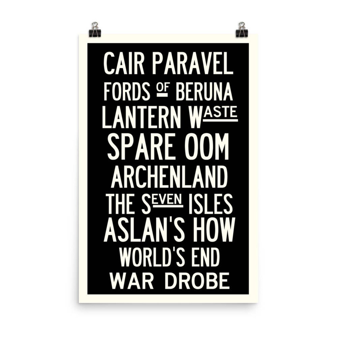 Vintage Narnia Poster, NYC Subway, Restoration Hardware, Family Wall ...