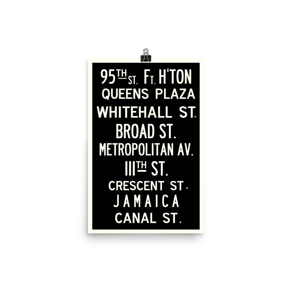 Vintage Subway Sign, Poster, Family Wall Art, Print, Black and White ...