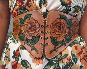 Leather Corset Belt - Etsy