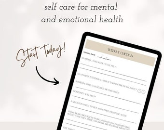 Daily Check in Worksheet for Mental Health and Emotional Stability and ...