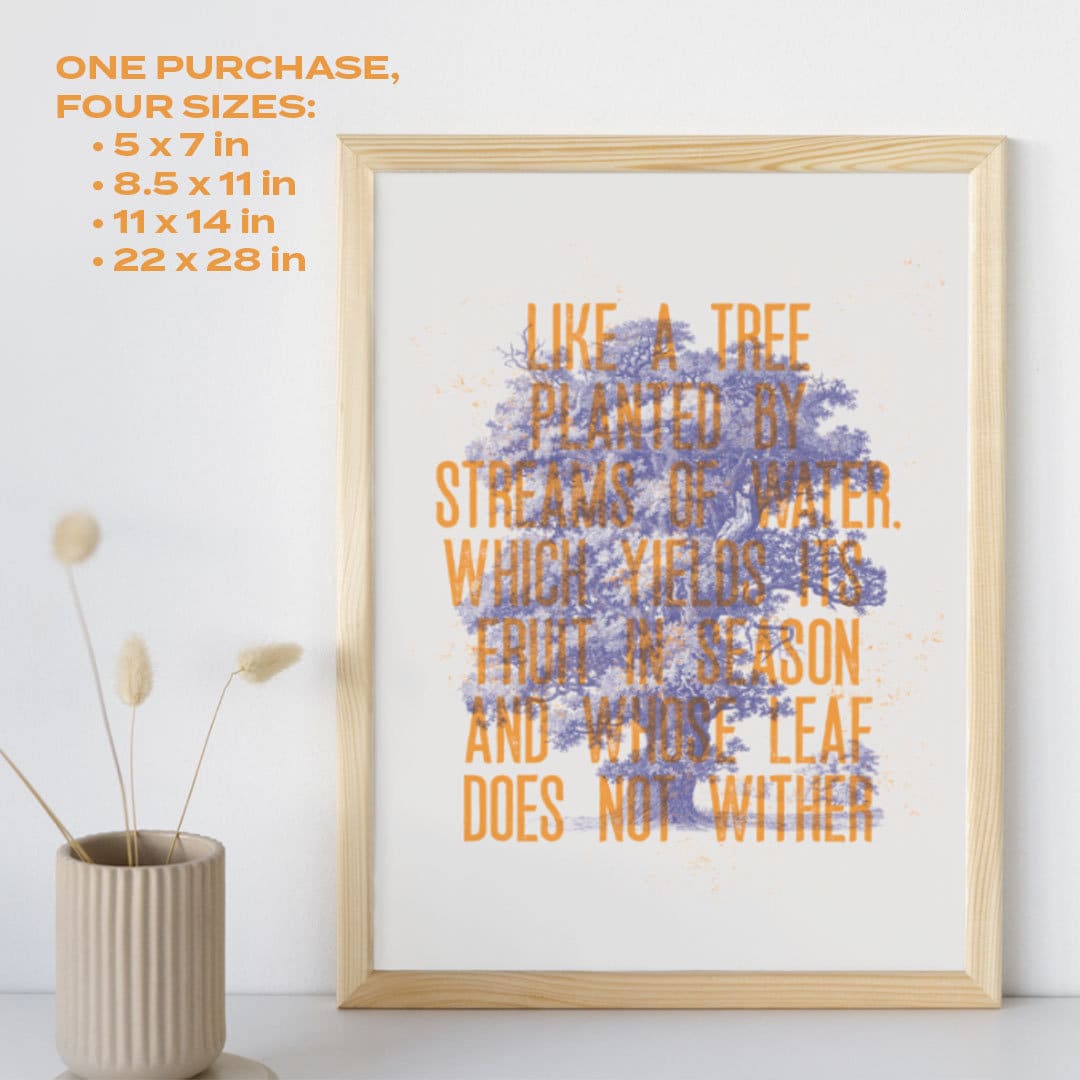 Art Print | "like a Tree Planted by Streams of Water" - Psalm 1 ...
