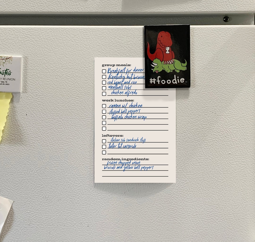 No Dates Meal Planner - Flexible Fridge and Pantry Inventory - Work ...