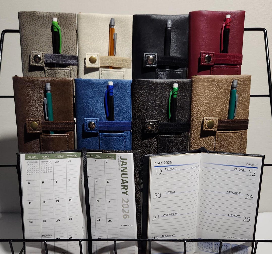 Pocket Calendar / Ultra-leather / Faux-leather / Planner / Calendar ...