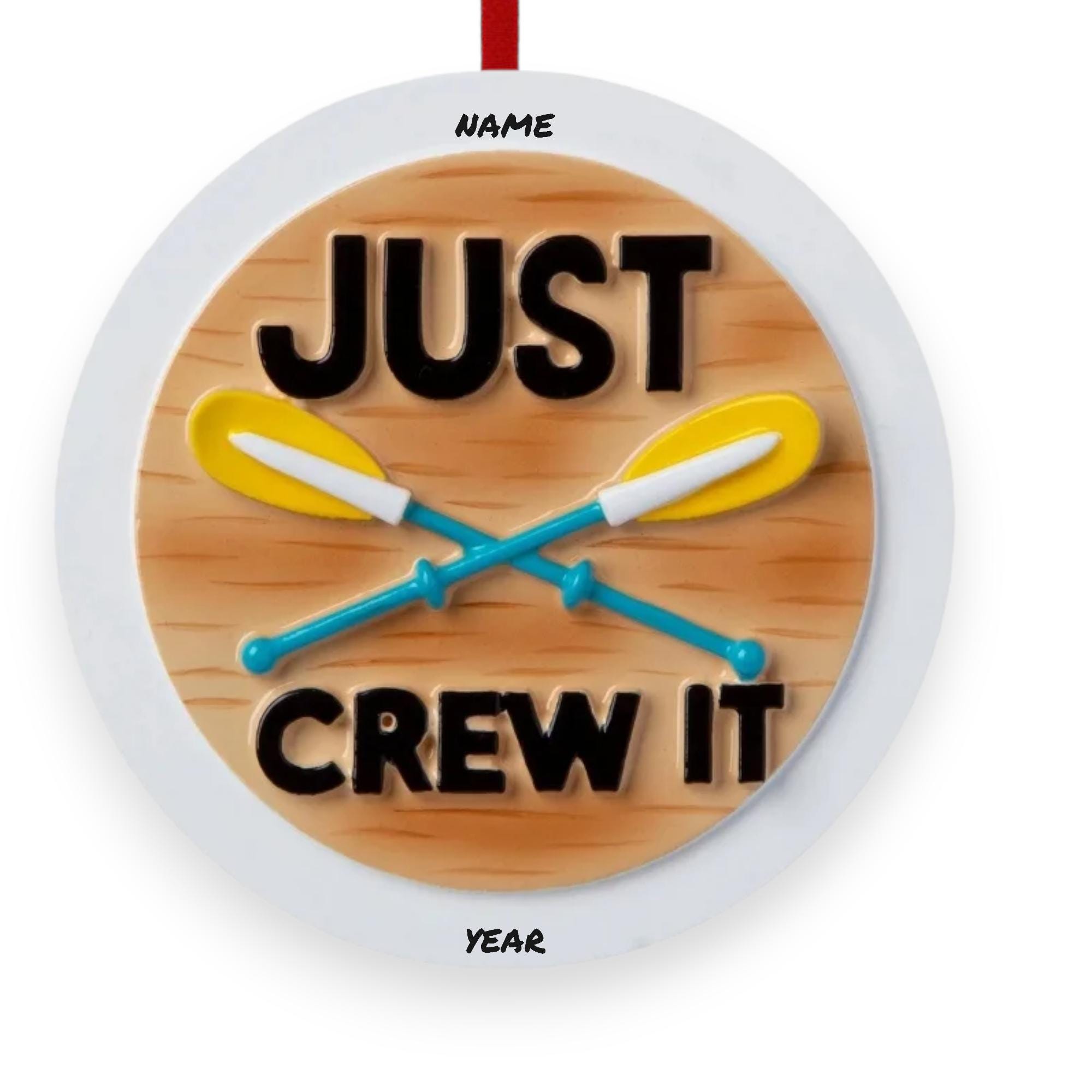 Personalized Crew Christmas Ornament - Custom Rowing Enthusiast ...