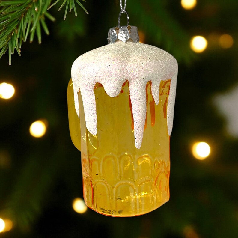 Personalized Beer Mug Christmas Ornament – Glass Drink Decoration With ...
