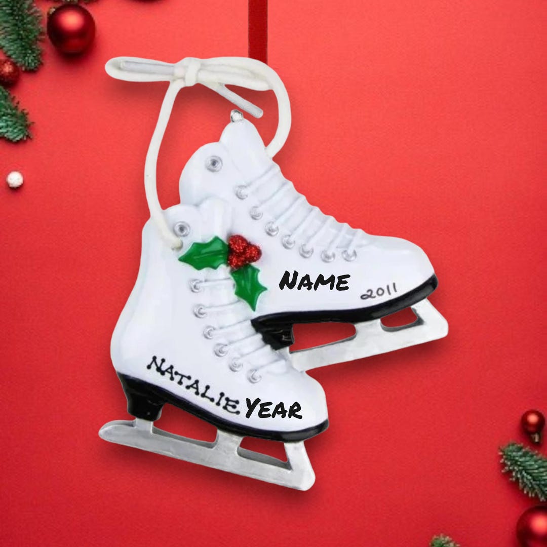 Personalized Figure Skates Christmas Ornament - Custom Ice Skating ...