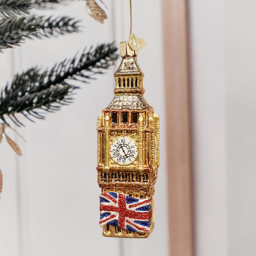 Handblown Glass Big Ben Ornament – Glass London Keepsake Christmas ...