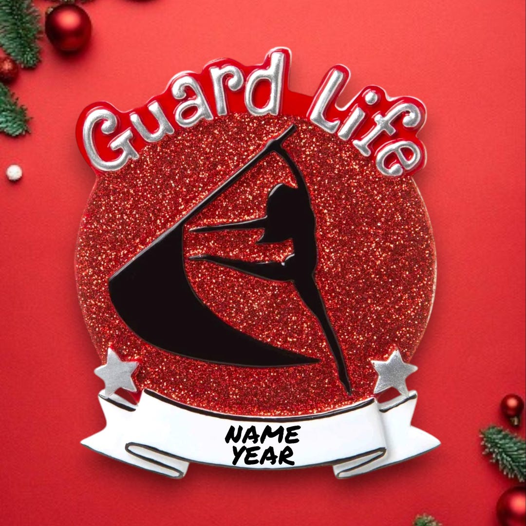 Personalized Color Guard Red Christmas Ornament Noel Box - Etsy