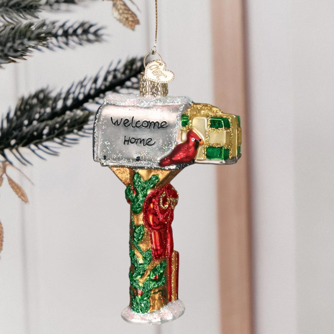 Welcome Home Mailbox Ornament – Glass New Home Christmas Keepsake 2024 ...