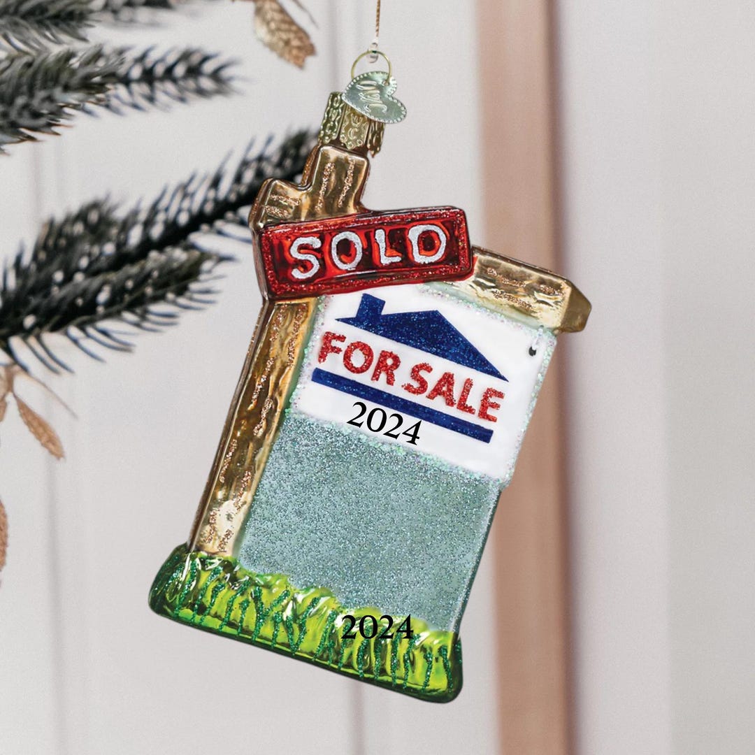 Hand-painted Glass Realty Sign Ornament: First Home Keepsake - Etsy