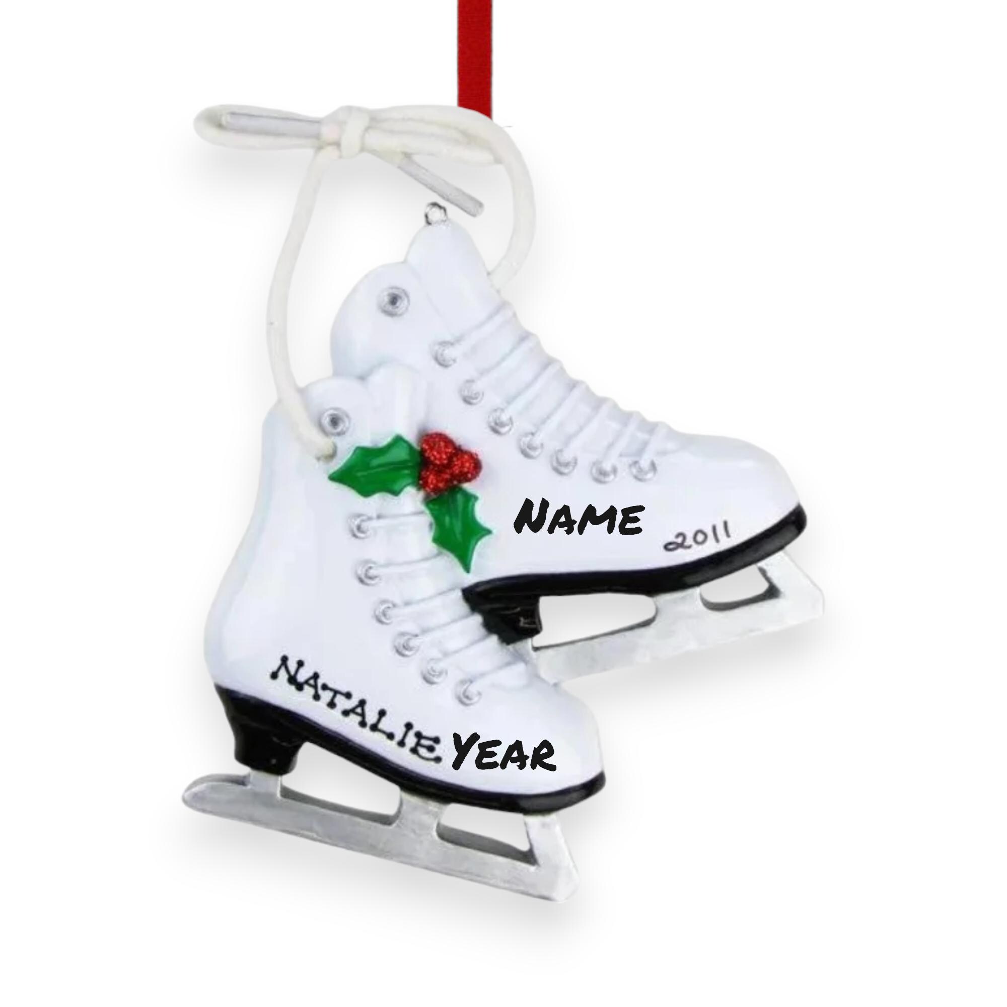 Personalized Figure Skates Christmas Ornament - Custom Ice Skating ...