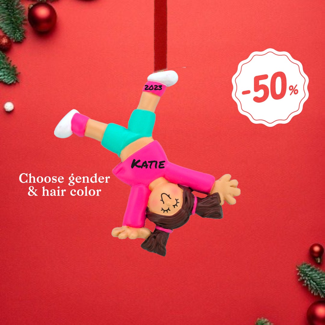 Personalized Tumbling or Cartwheel Girl Boy Christmas Ornament - Etsy