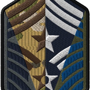 Multi Uniform Rank Patches Air Force (ABU, Blues, DBU, BDU) Military ...
