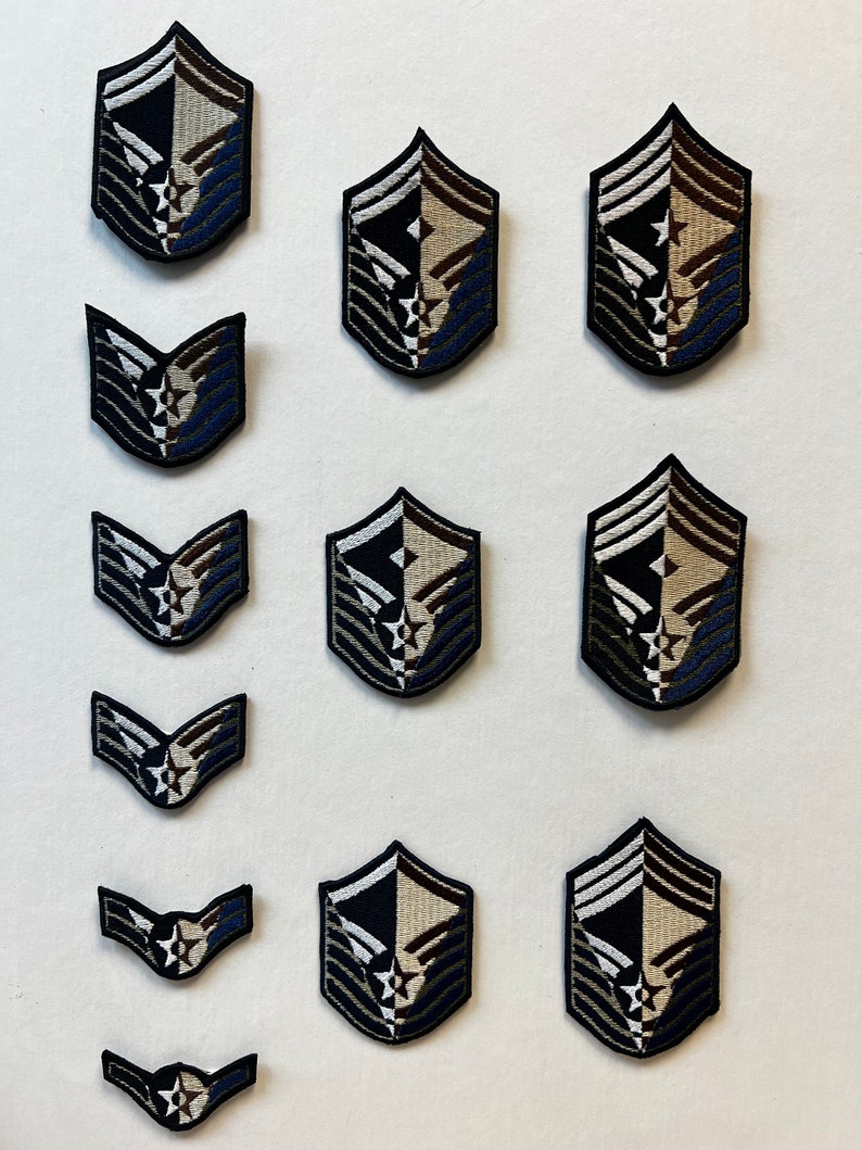 Mini Multi Uniform Rank Patches Air Force Military Chevrons. - Etsy