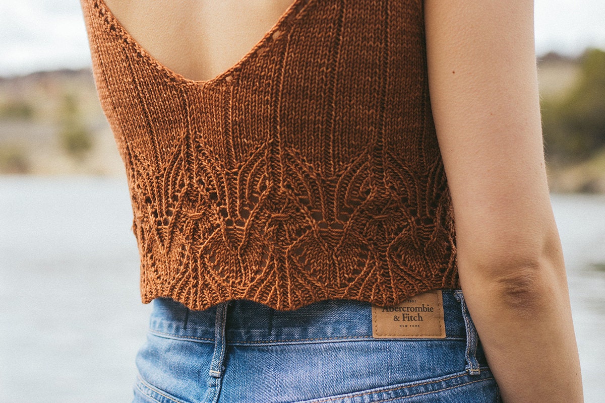 Lydia 2.0 Lace Knit Tank Top Pattern Download - Etsy