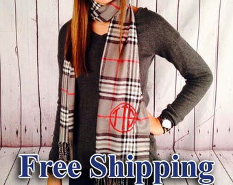 Monogrammed Scarf - Etsy