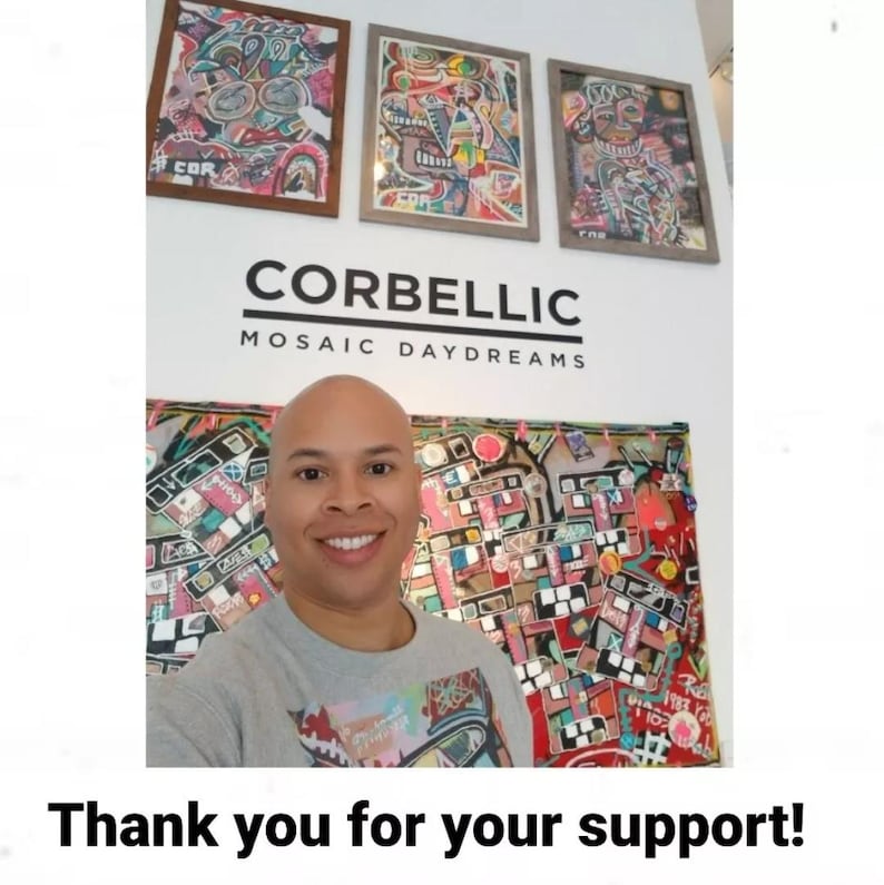 Original Acrylic Expressionism Painting: "future Man" - 12x9 Paper Art ...