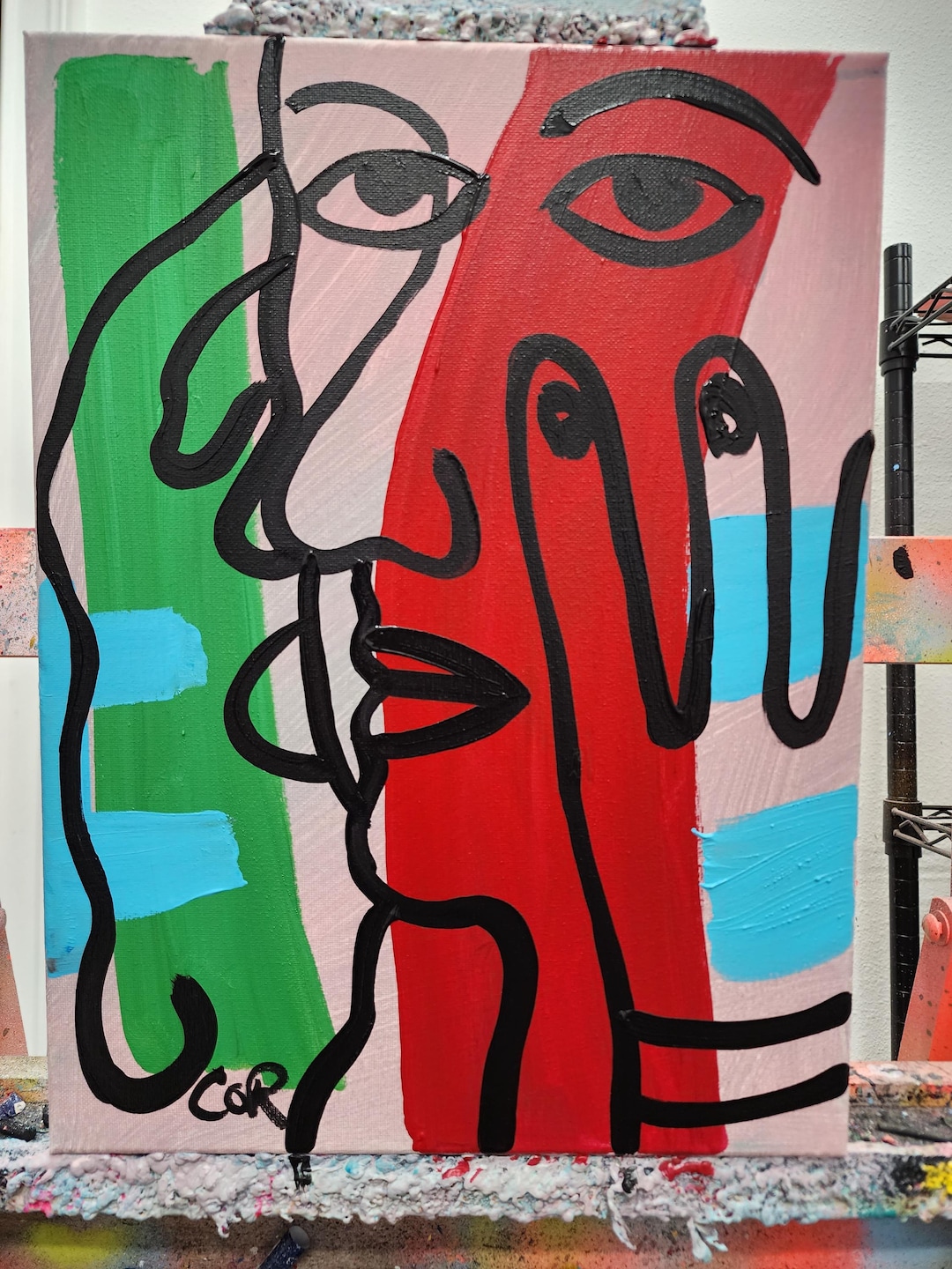 Spanish Hands Cubism One of a Kind Original Handmade Painting Chunky ...