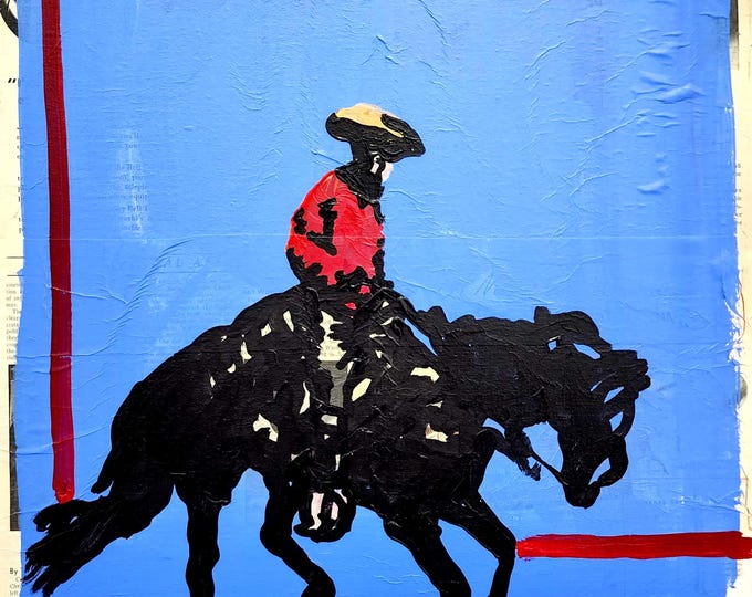 Blue Cowboy Media One of Kind Original Handmade Painting Chunky Wall ...