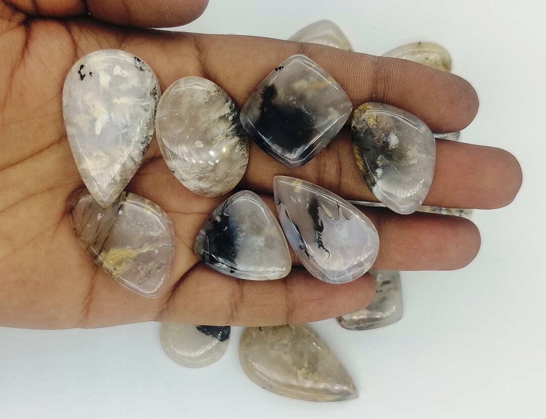 Tiger Dendrite Agate Cabochon Lot Natural Gemstone Mix Shapes Wholesale ...