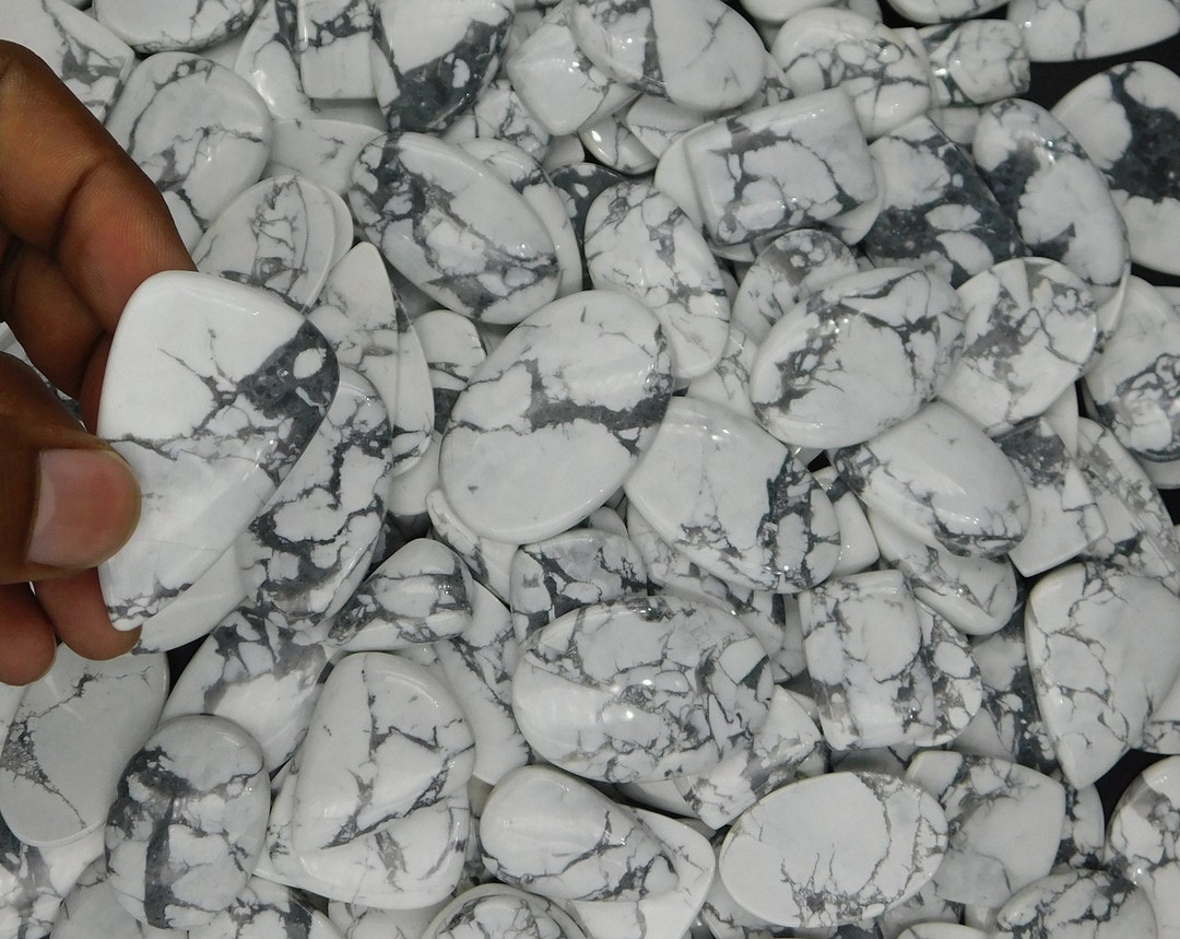 Natural White Howlite Cabochon Loose Gemstone Lot Wholesale Lot - Etsy