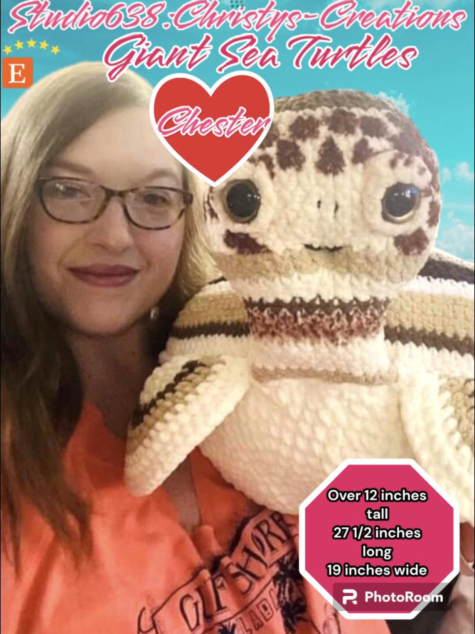 Giant Crochet Sea Turtle Pattern: Amigurumi Chester Style (PDF Digital ...