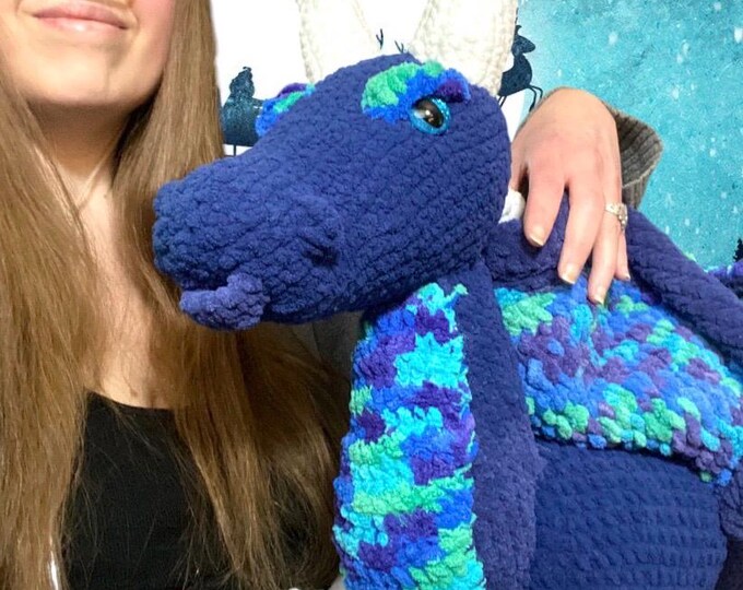 Crochet Dragon Huge Dragon Cuddly Soft Giant Amigurumidragon Emotional ...