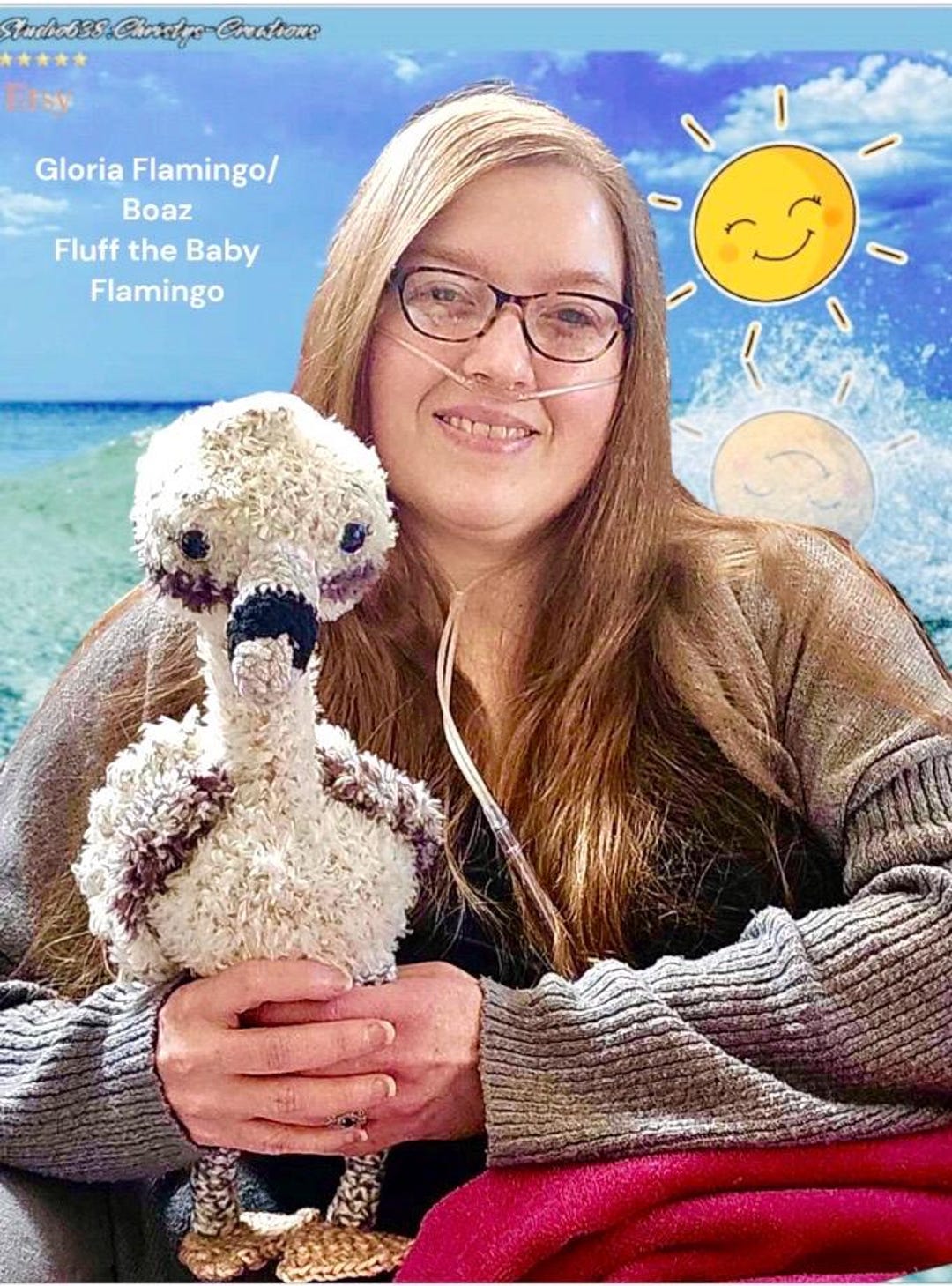Crochet Flamingo Huge Big Tall Adorable Flamingo Toy Baby Flamingo 16 ...