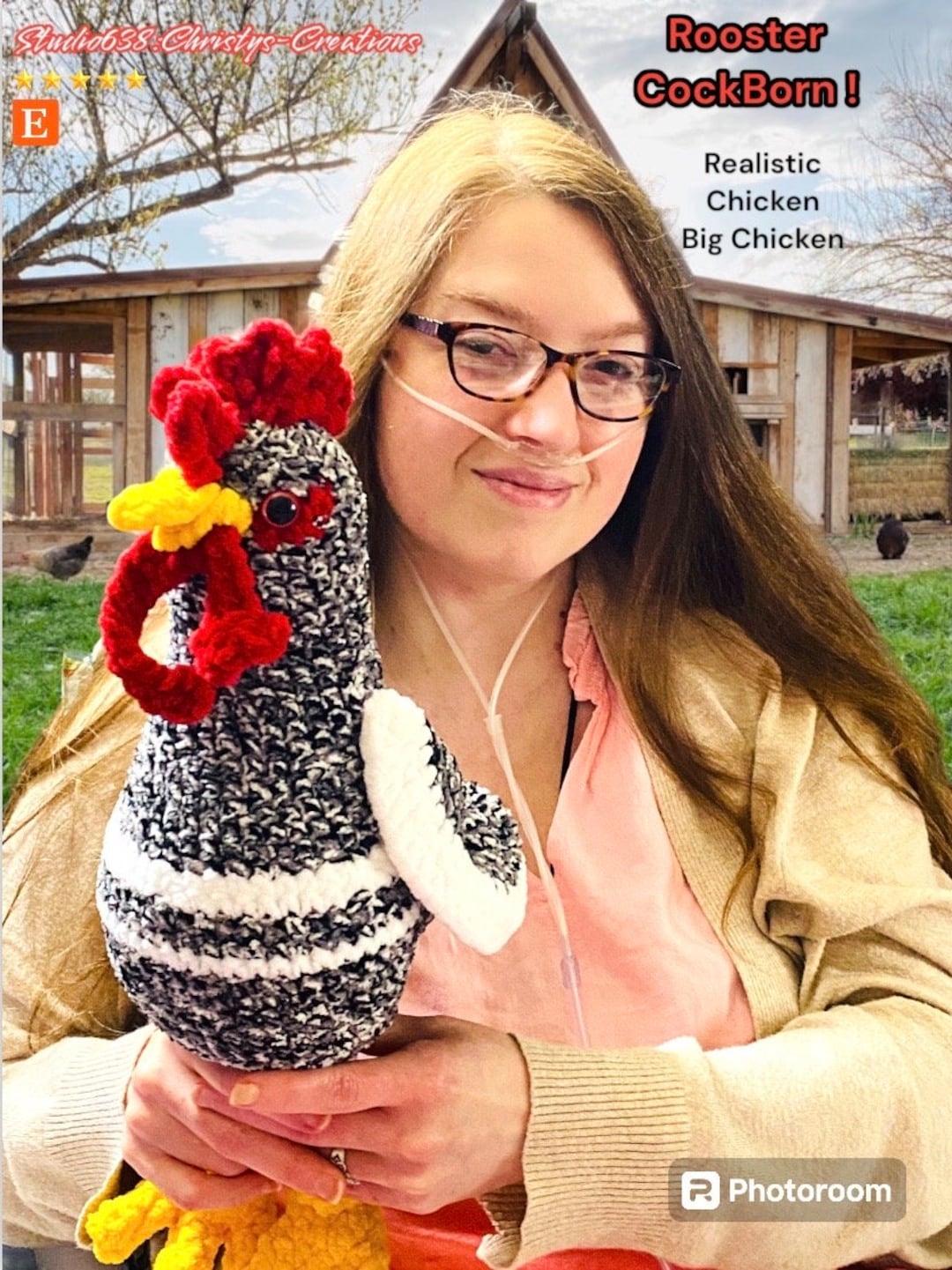 Crochet Chicken Big Chicken Realistic Chicken Amigurumi Chicken ...