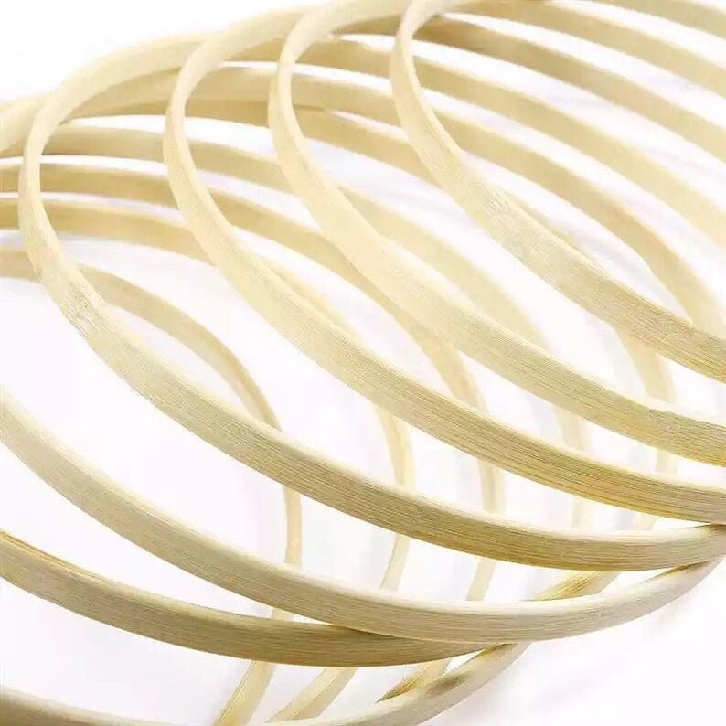 Wooden Bamboo Hoop Ring Crafts Macrame Dreamcatcher Floral - Etsy UK