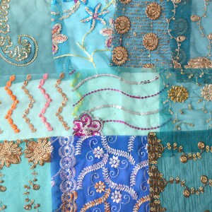 Pink Assorted Embellished Sari Fabric Remnants Scraps - 10 Pieces - Etsy