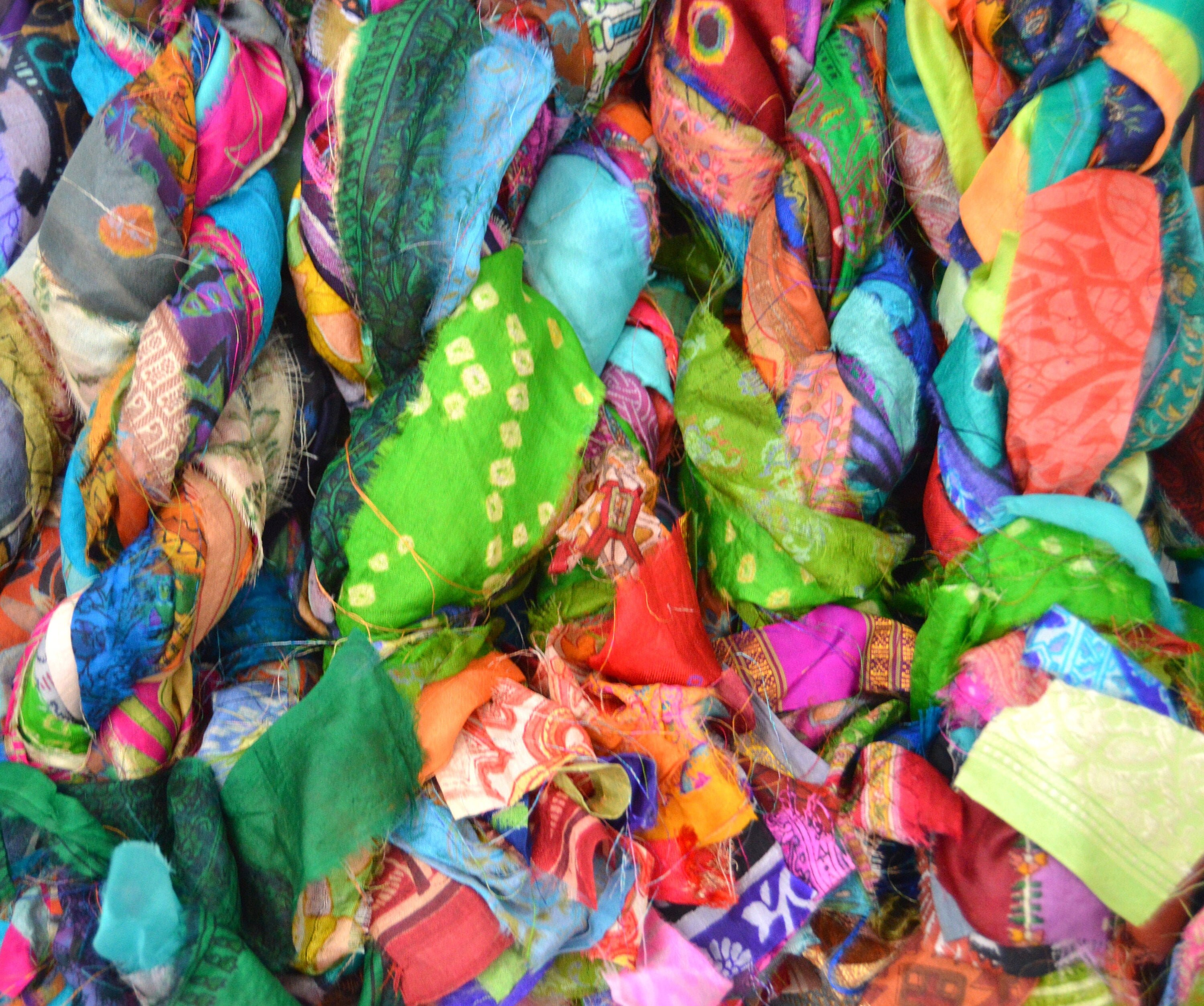 30 Metre Recycled Vintage Sari Ribbon Yarn - Etsy UK