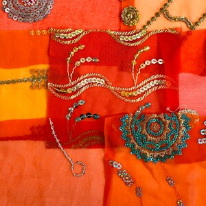 Pink Assorted Embellished Sari Fabric Remnants Scraps - 10 Pieces - Etsy
