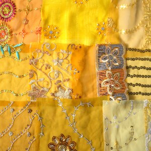 Pink Assorted Embellished Sari Fabric Remnants Scraps - 10 Pieces - Etsy