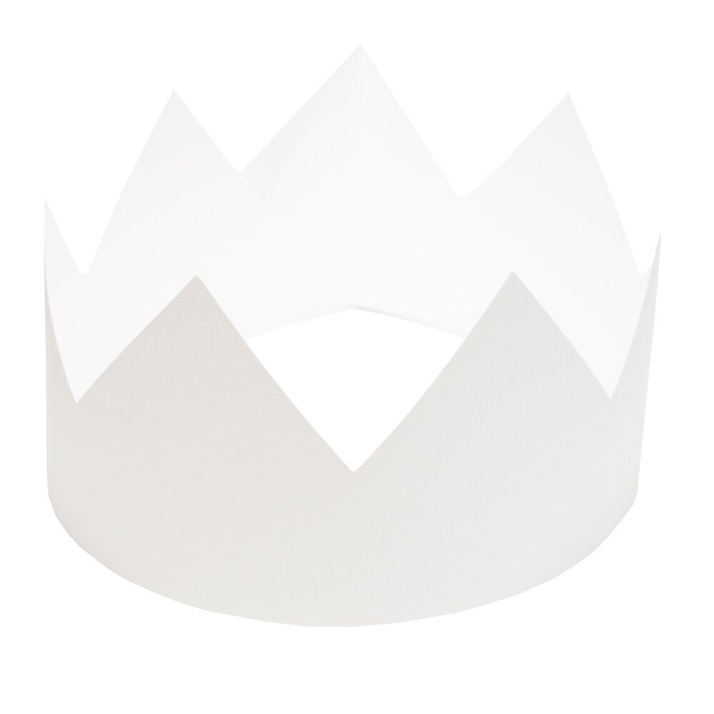 Luxury 6 Crown Party Hat Brown Kraft or White Cardboard - Decorate Your ...