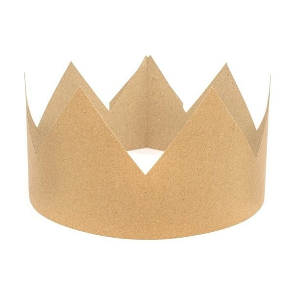 Luxury 6 Crown Party Hat Brown Kraft or White Cardboard - Etsy