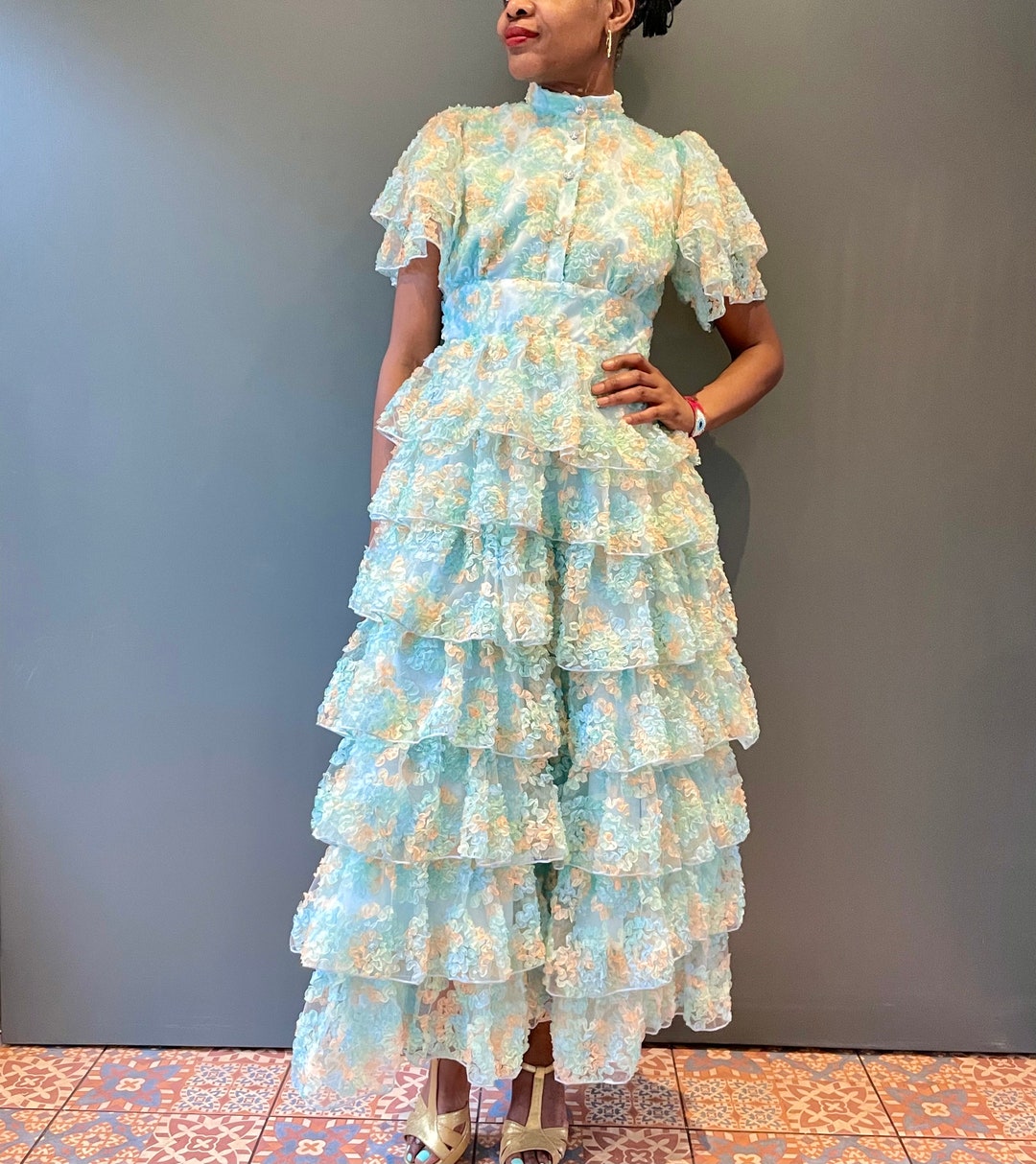 Froo Froo Tulle Floral Pastel Dress - Etsy