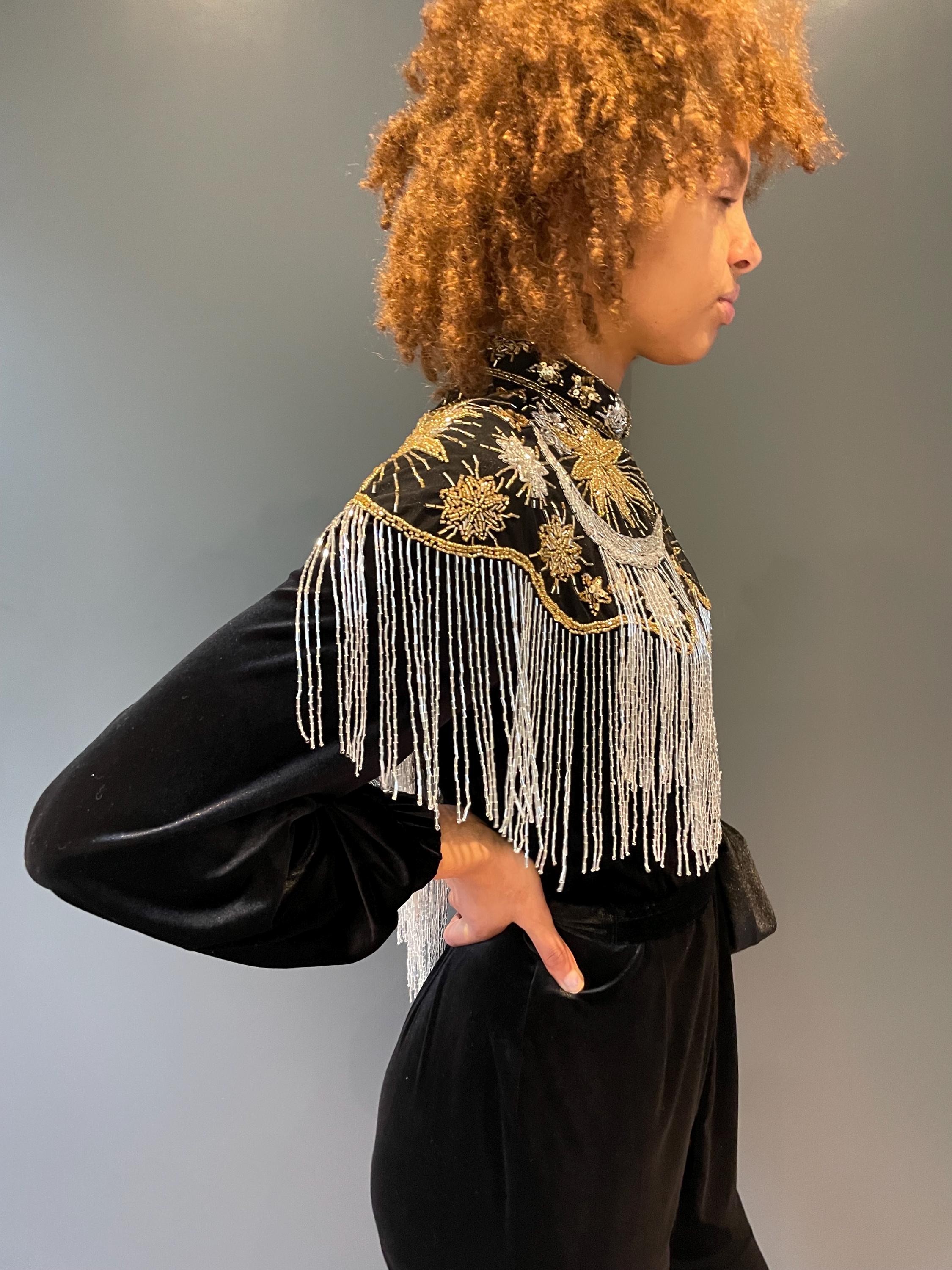 Stars in Your Eyes Sequin Cape in Gold and Silver for Disco, Festivals ...