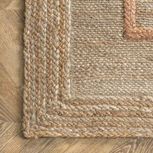 Indian Handwoven Square Jute Rug Runner Doormat Naural Fiber Yoga Mat ...