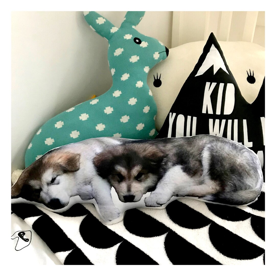Husky Print Photo Cushion Pet Portrait Pillow Custom Shaped Pillow ...