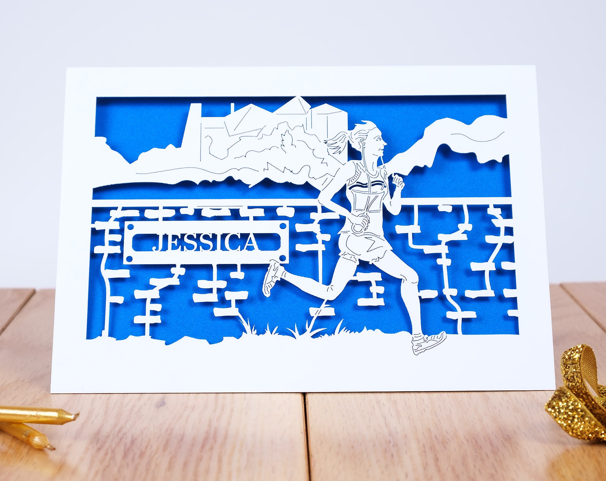 The Runner Personalised Birthday Card Personalised Age Card | Etsy