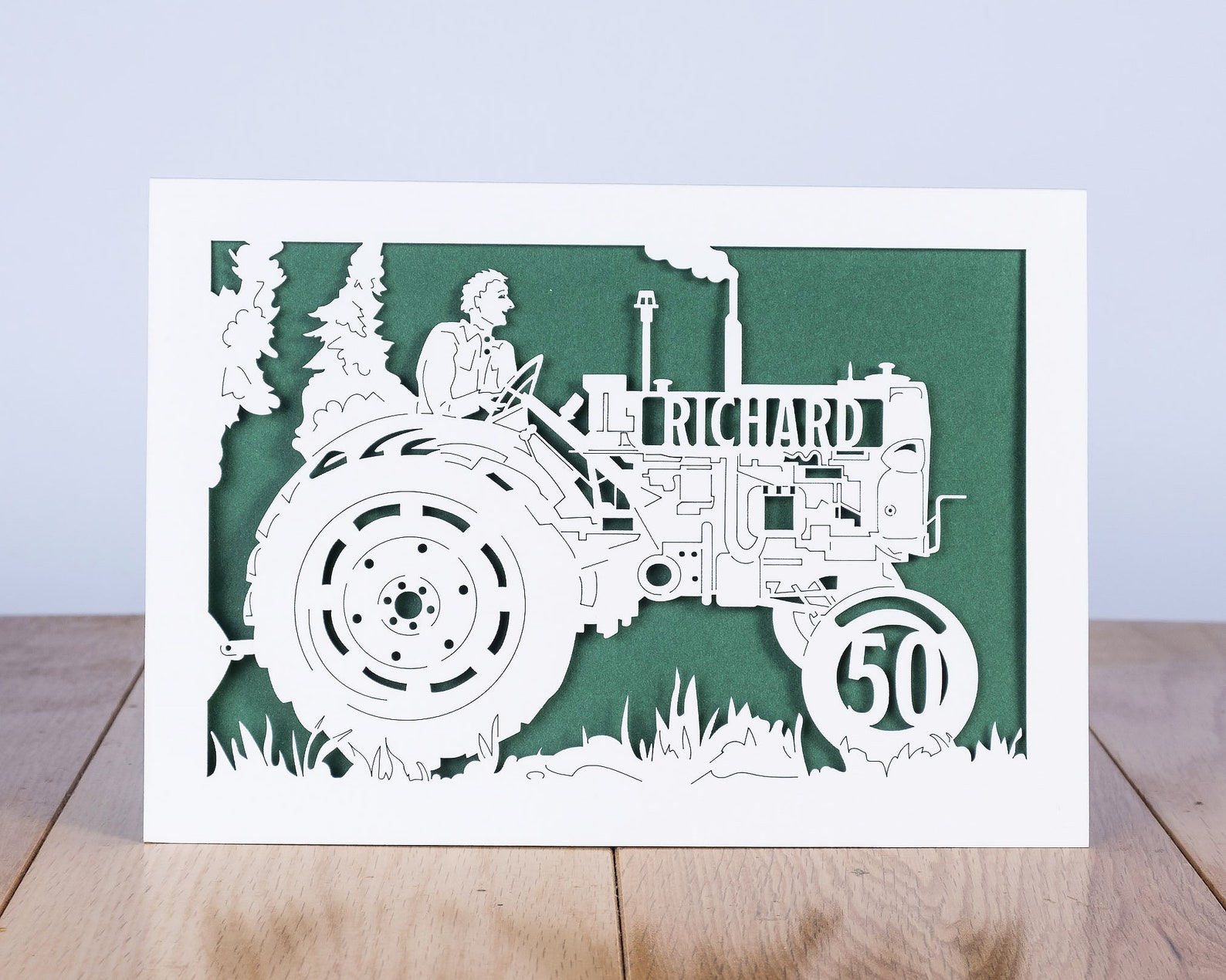 The Farmer Birthday Card, Personalised Name and Any Age Birthday Card ...