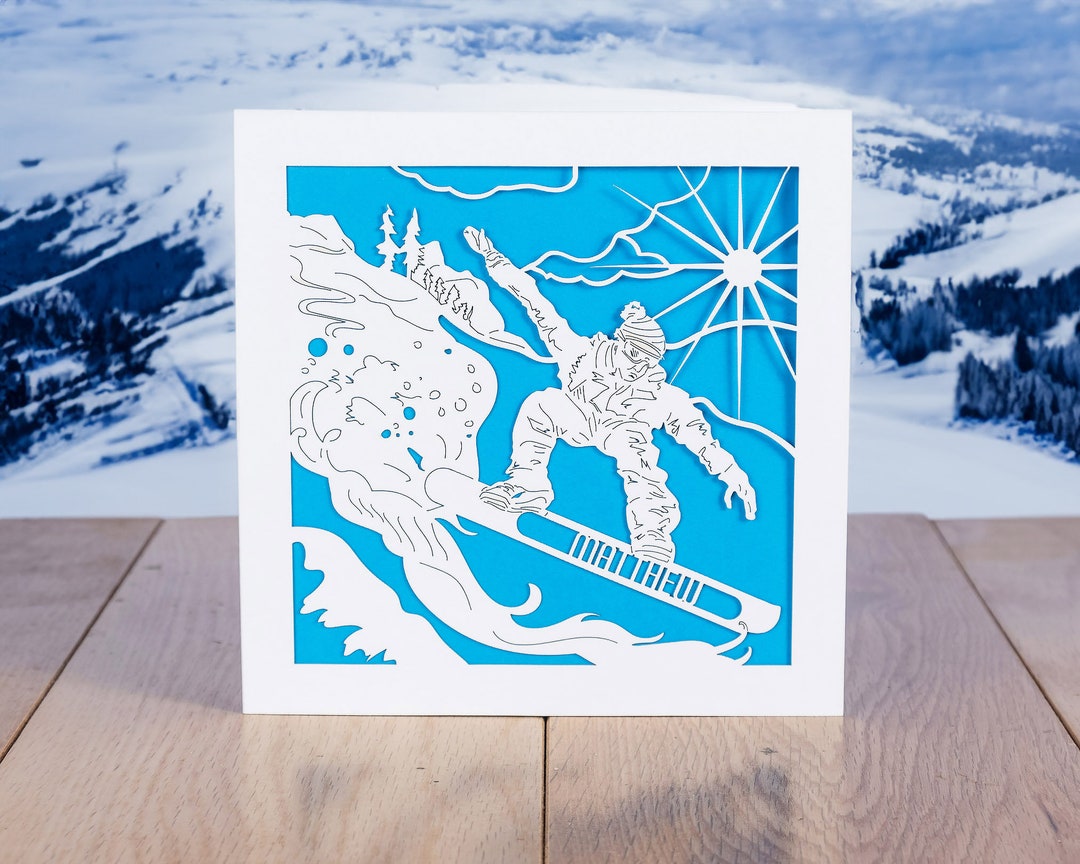 Snowboarding - Personalised Birthday Card - Snowsports Card - Etsy