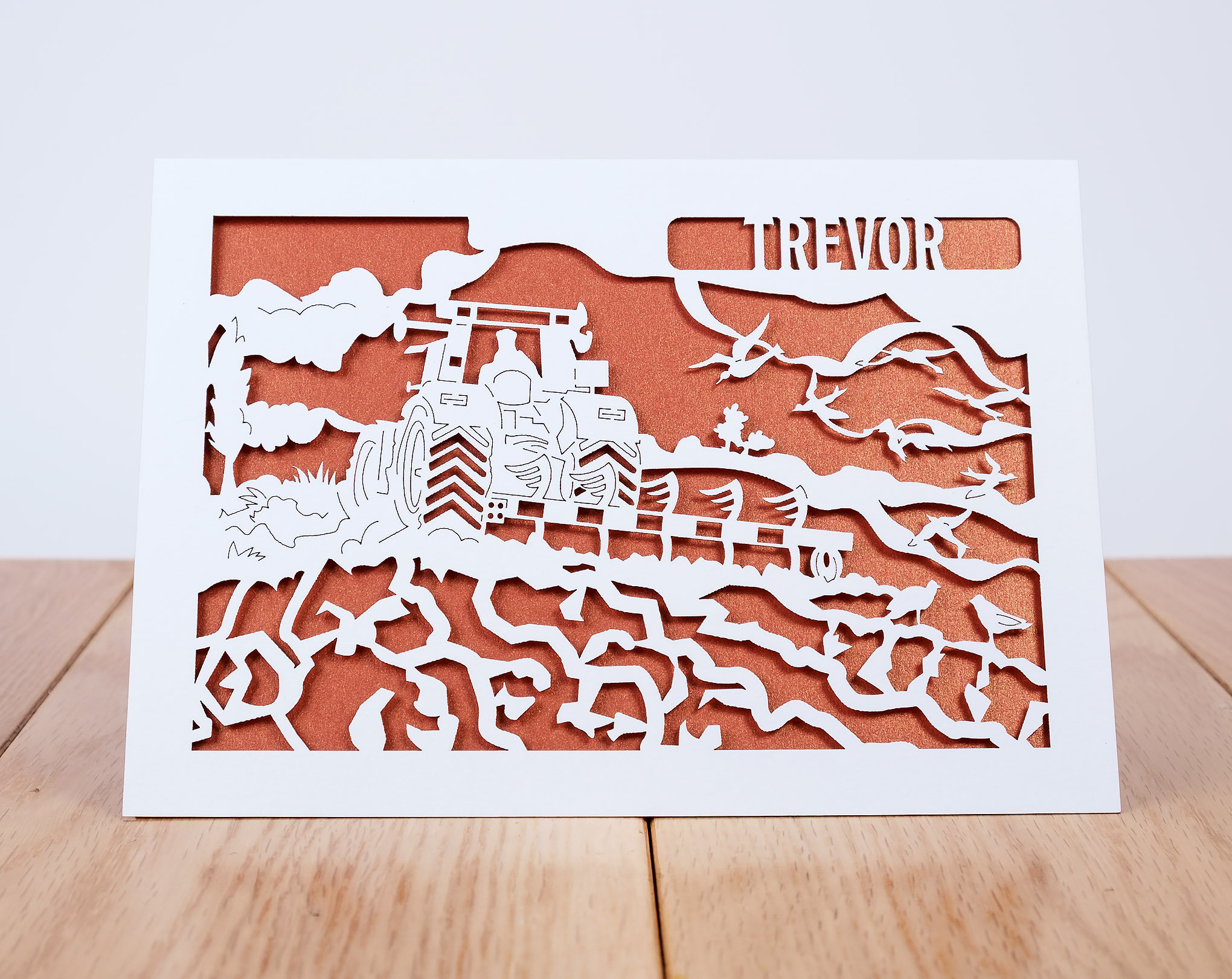 The Farmers Field, Tractor Card, Personalised Birthday Card, Farming ...