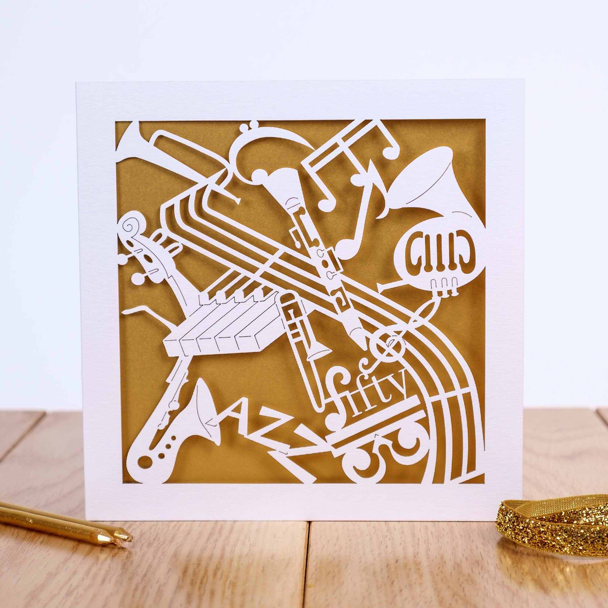 Jazz Time, 50th Birthday Card, Jazz Lovers Card, Personalised Age Card ...