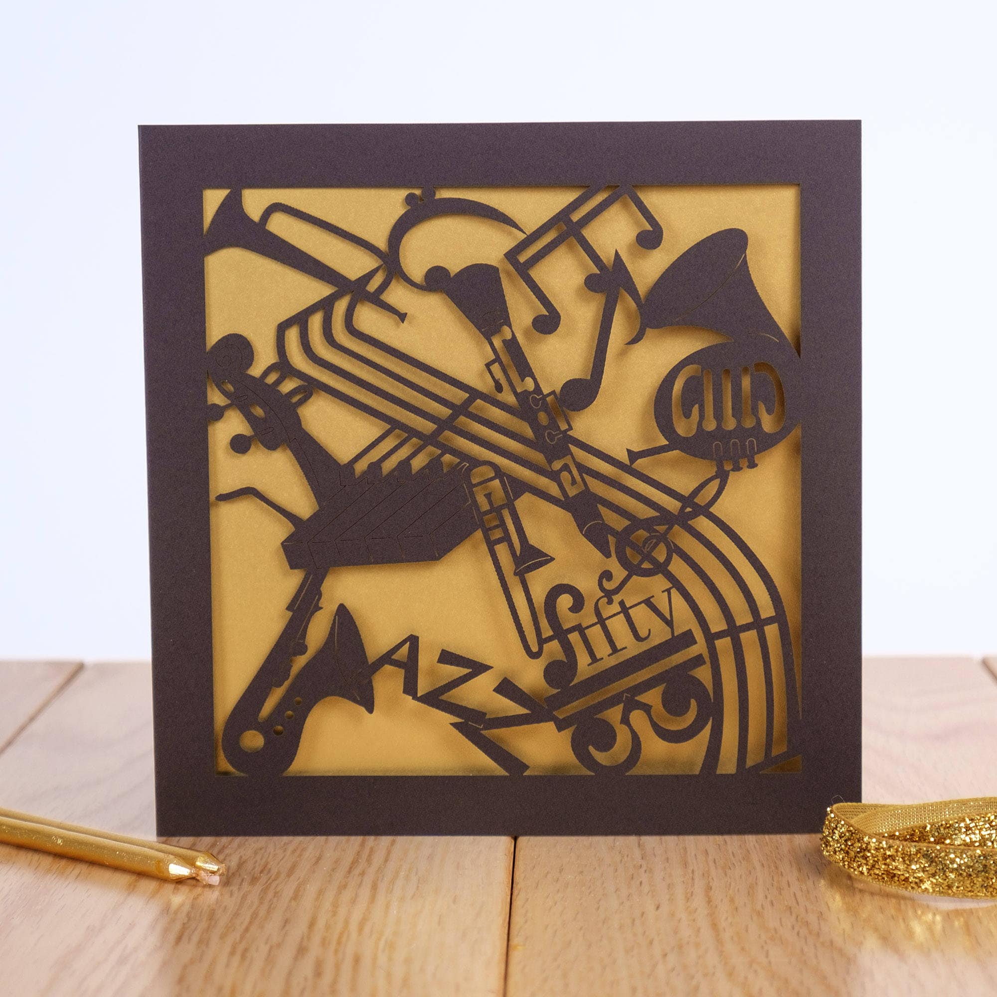 Jazz Time, 50th Birthday Card, Jazz Lovers Card, Personalised Age Card ...