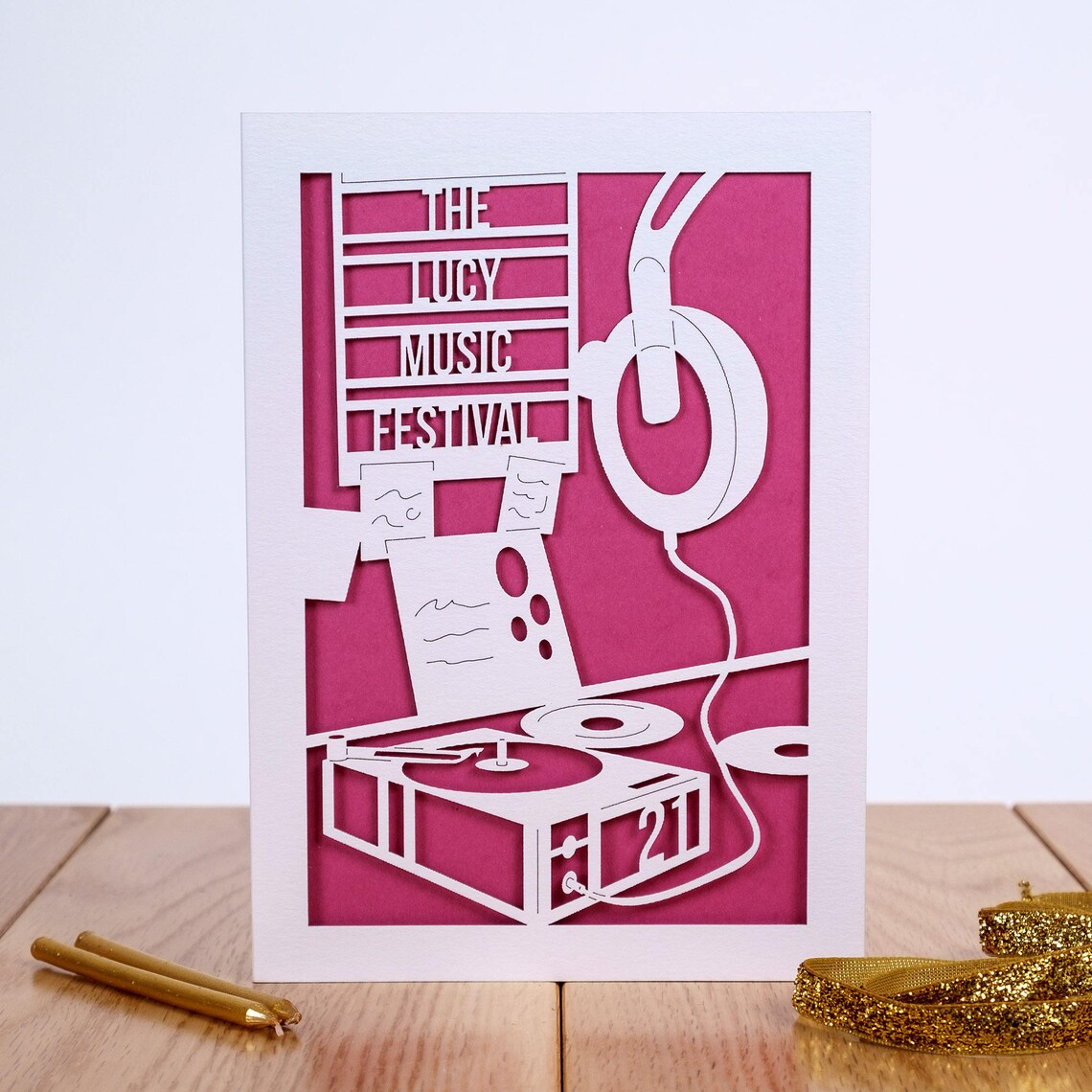 Music 21st Birthday Card, Personalised Age, Personalised Name Birthday ...