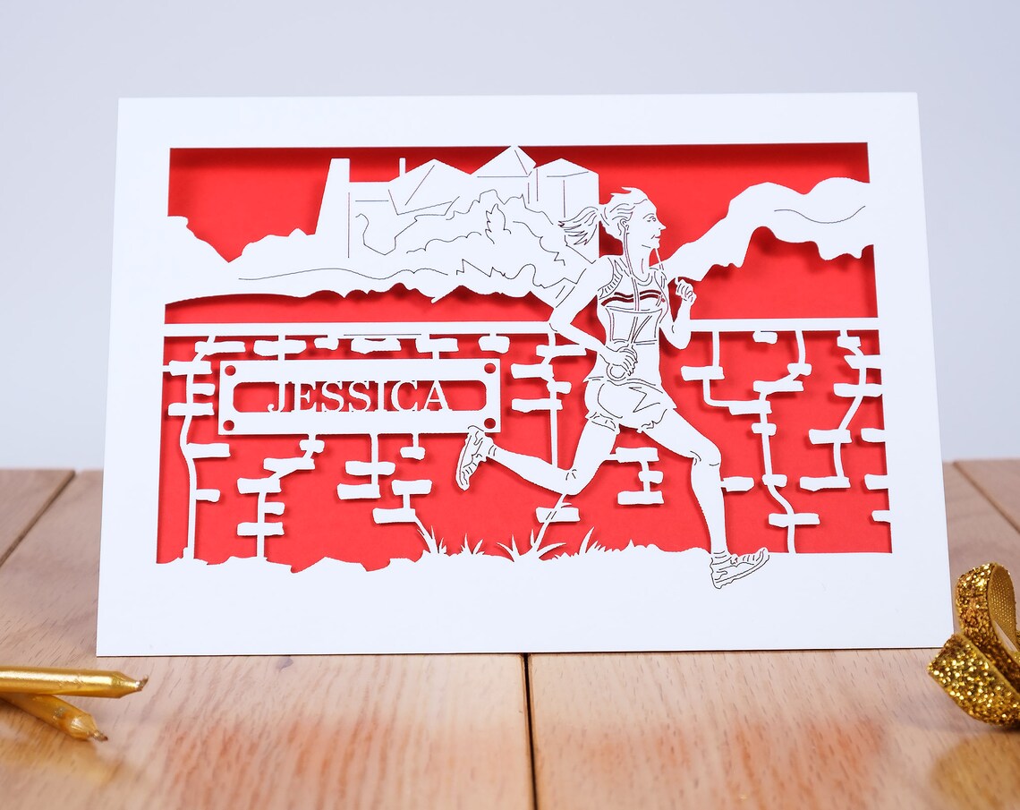 The Runner Personalised Birthday Card Personalised Age Card | Etsy