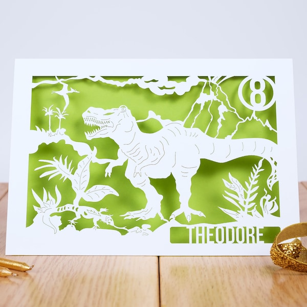 Dinosaur Card - Etsy